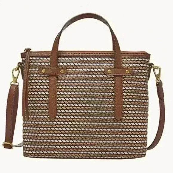 Fossil | Bags | Fossil Felicity Brown Satchel Crossbody | Poshmark